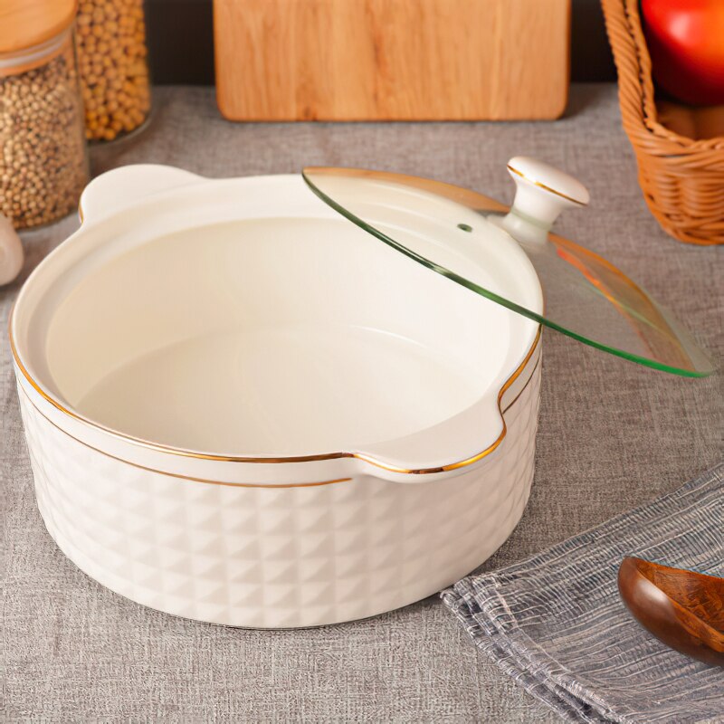 Ceramic Soup Pot Nordic Phnom Penh White 1800ML Gl... – Grandado