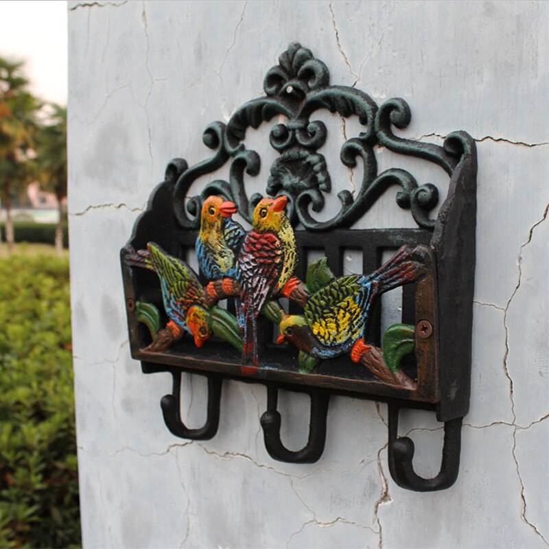 Antique Green Birds Cast Iron Mail Wall Rack With ... – Grandado