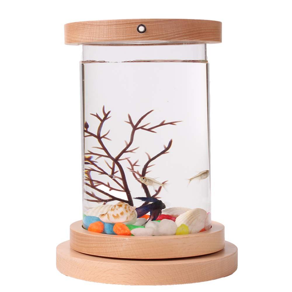 Small Fish Bowl MiniBow LED Lighting Desktop Home ... – Vicedeal