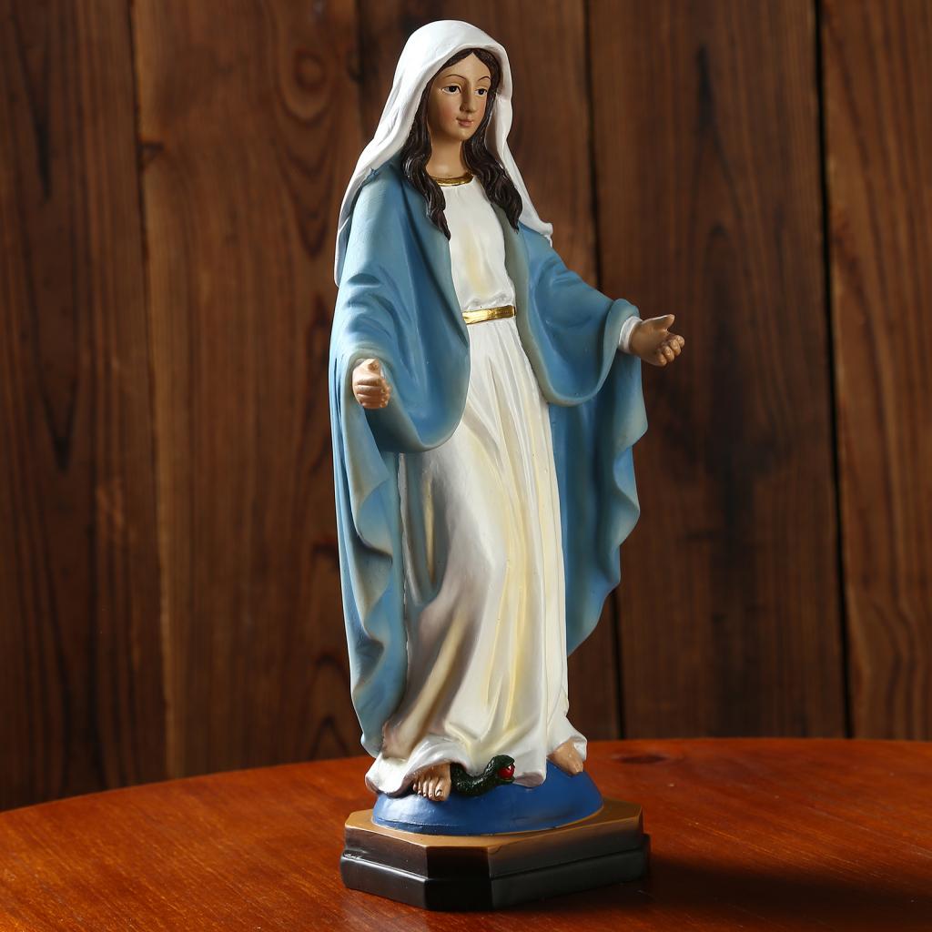 Resin Virgin Mary Statue Figure Handmade Religious... – Grandado