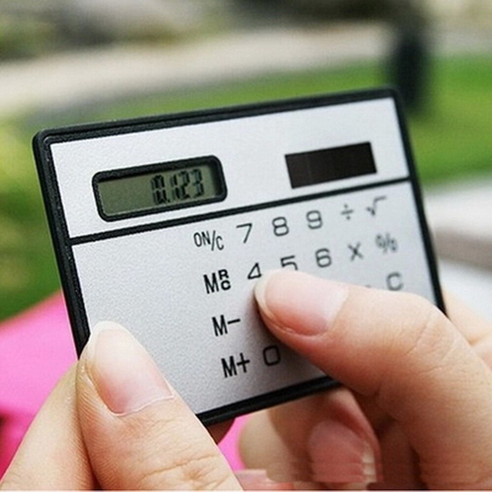 LCD 8 Digit Transparent Solar Calculator Ultra-thi... – Grandado