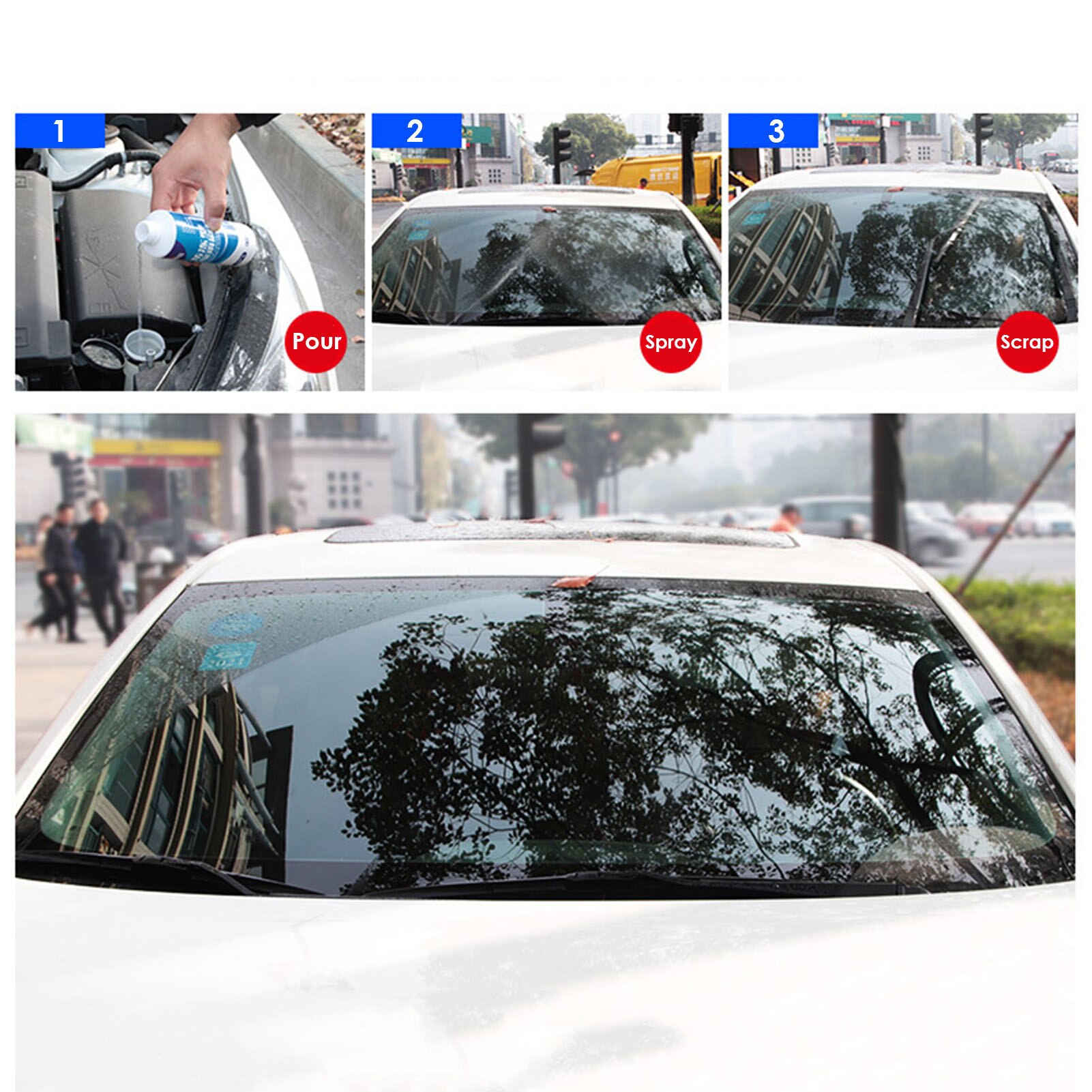 200ML Car Wiper Water Anti-freezing Car Glass Clea... – Grandado