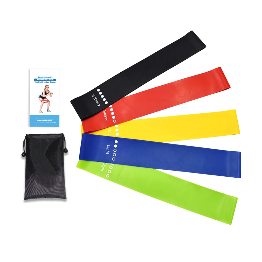 5 Colors Resistance Bands 6 Levels Elastic Exercis... – Vicedeal