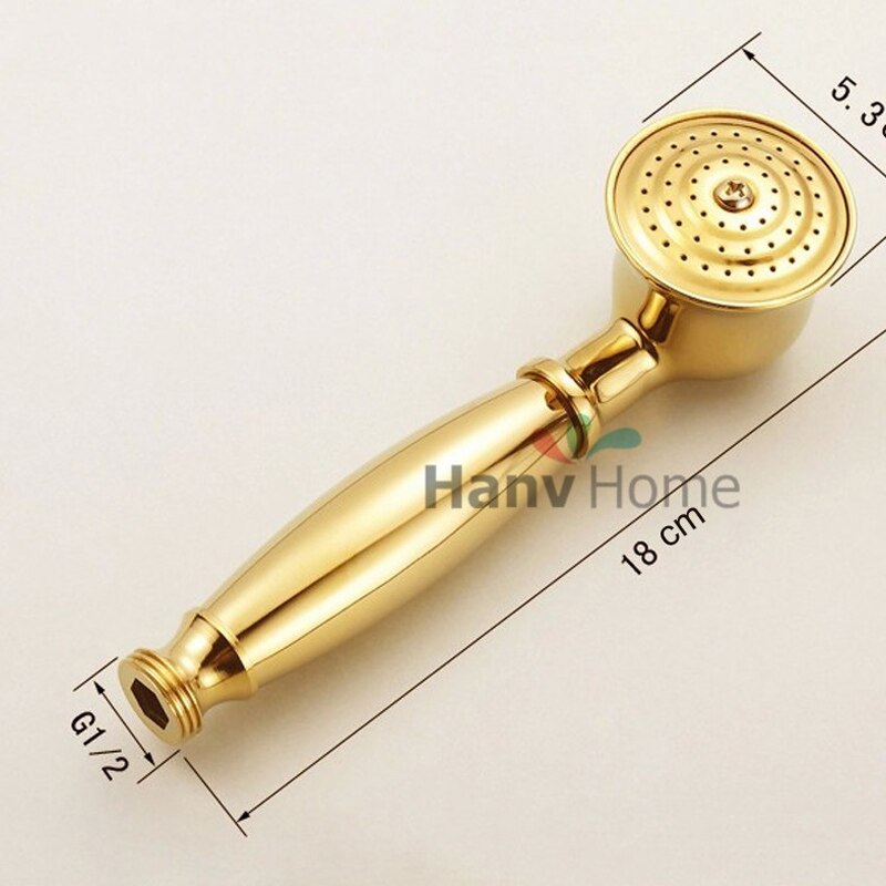 Aodeyi Gold Classical Brass Telephone Hand Held Shower Head 1 5m Hose