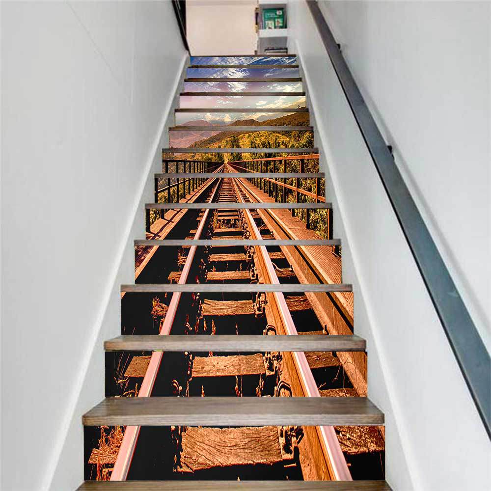 13Pcs/Set 3D Landscape Stairs Stickers Waterproof ... – Vicedeal