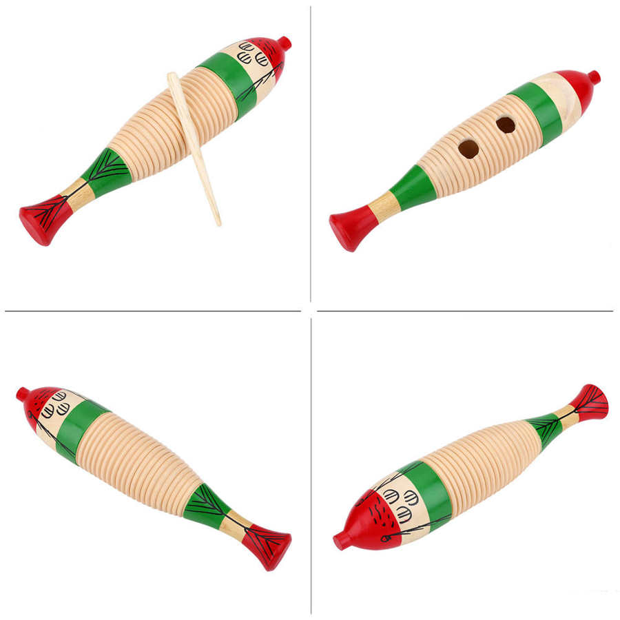 Wooden Fish Shaped Guiro Musical Percussion Instru... – Grandado