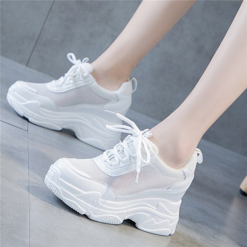 Sommer sneakers kvinder tennissko atletiske platfo... – Grandado