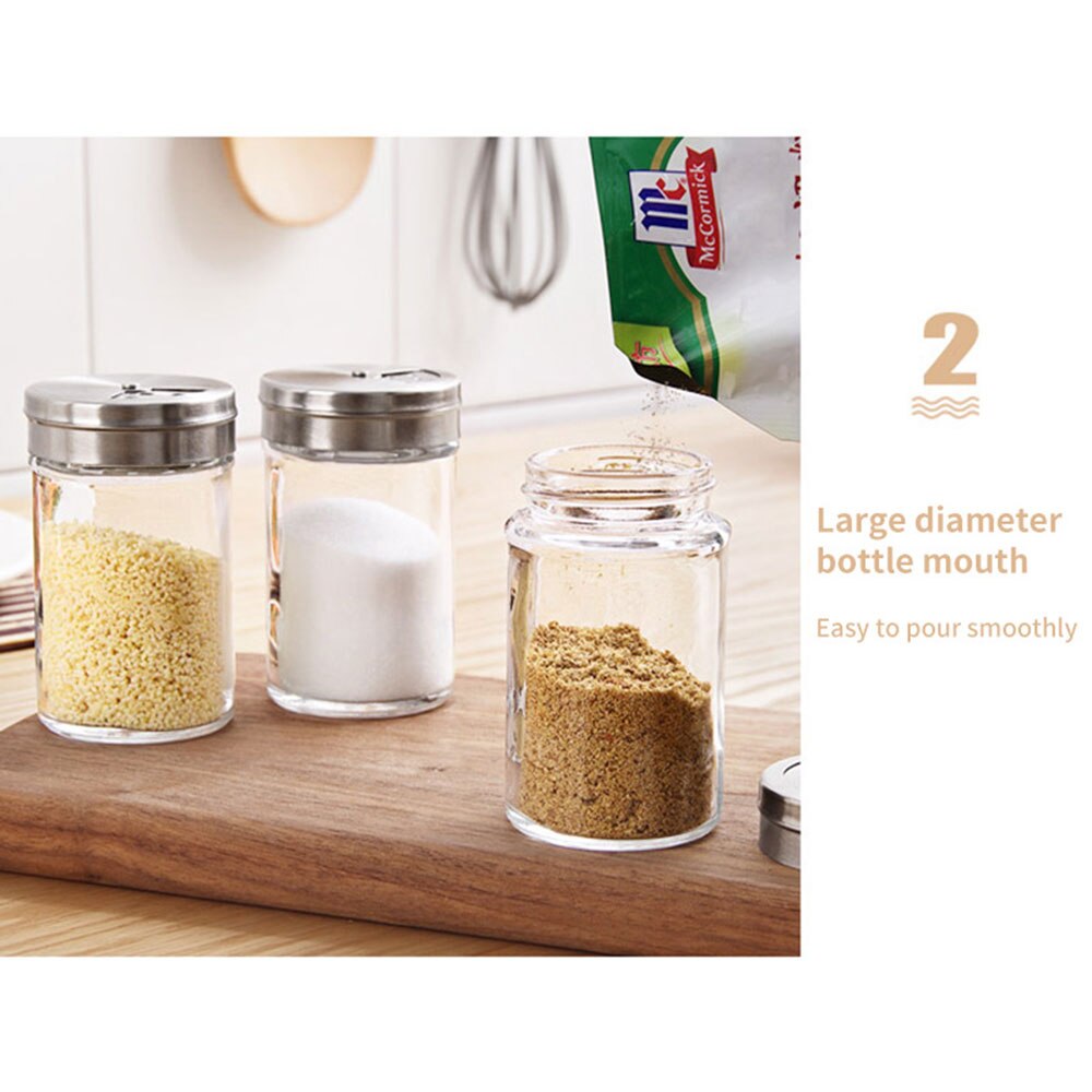 Kitchen Spice Jar Seasoning Box Glass Storage Bott... – Grandado