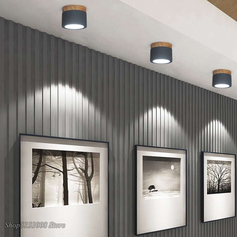 Nordic Gang Downlight Plafond Kroonluchters Houten... – Grandado