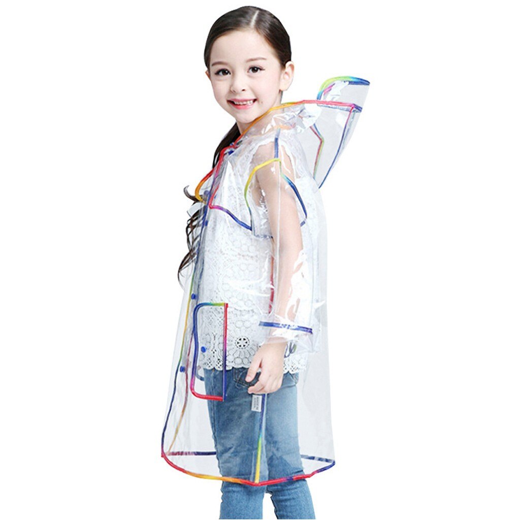 child Kids boy girl waterproof Raincoat Rain Trans... – Vicedeal