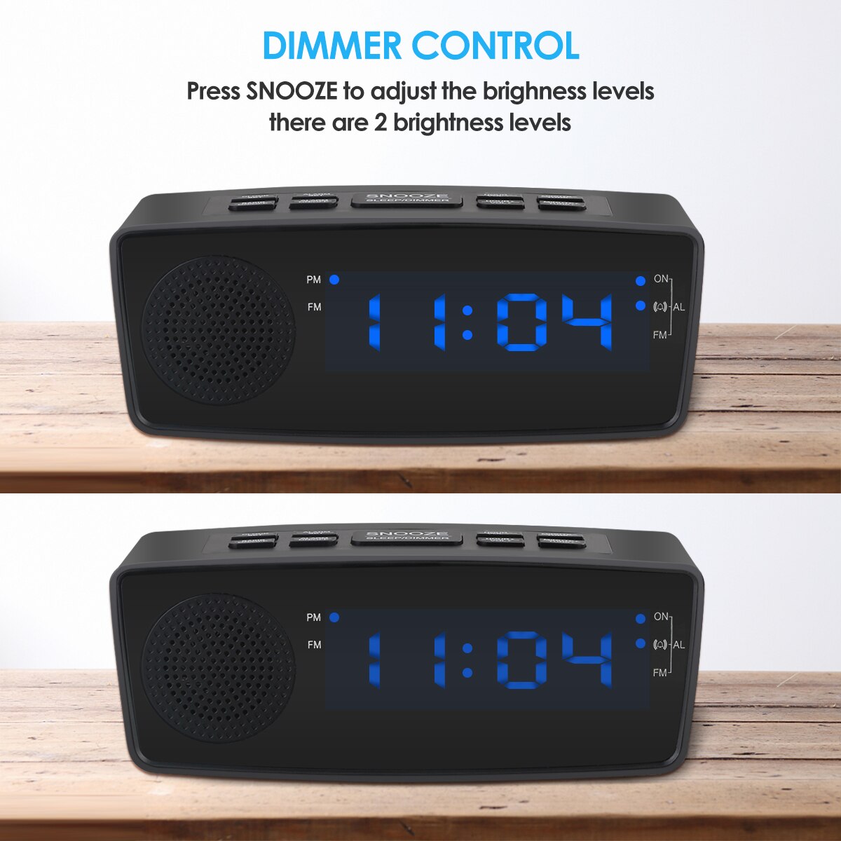 Dimmable LED Display Clock Radio With Dual USB Cha... – Grandado
