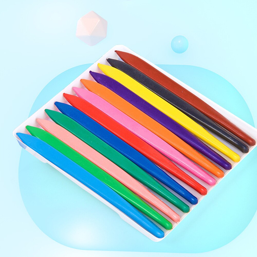 1 Set 12 Colors Cartoon Crayon Triangle Crayon Pen... – Vicedeal