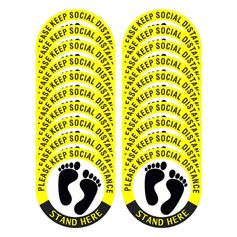 20PCS Social Distancing Floor Decals Stickers Wate... – Vicedeal