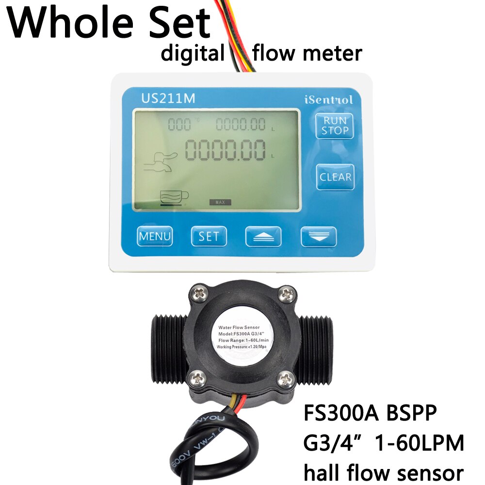 Medidor de flujo Digital US211M pantalla totalizad... – Grandado