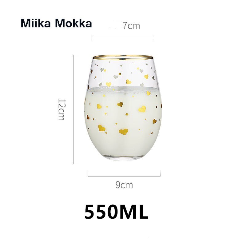 Glass Cup Egg-shaped Glass Water Cup Moon Star Sno... – Vicedeal