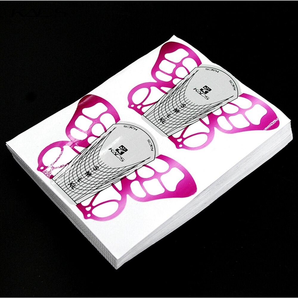 100pcs/Roll Nail Forms Butterfly Acrylic UV Gel Ti... – Grandado