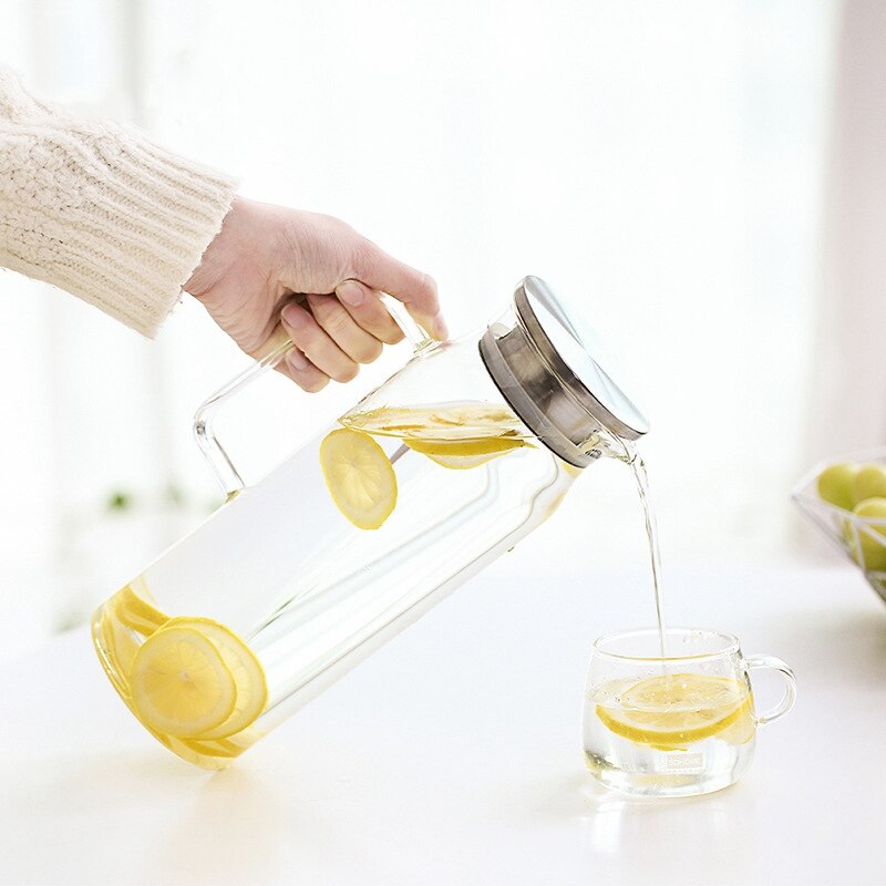 1.2Liter 51 Ounces Glass Pitcher With Lid Covered ... – Grandado