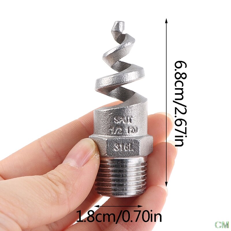 1/2" Full Cone Spiral Jet Nozzle Stainless Waterin... – Grandado