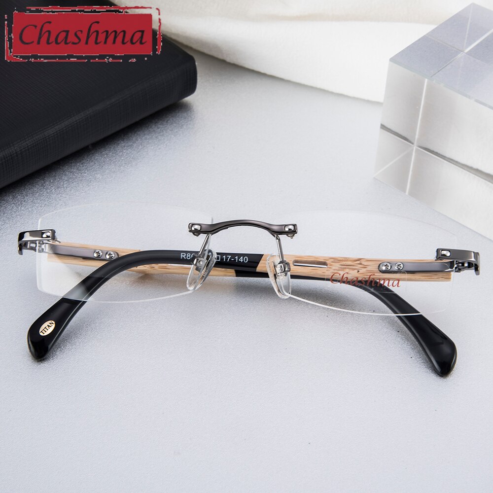 Chashma Brand Pure Titanium Eye Glasses Bamboo Woo... – Grandado