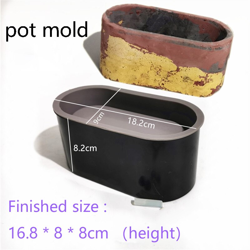 Kaars Cup Beton Silicone Mold Ovale Cement Kaars V... – Grandado