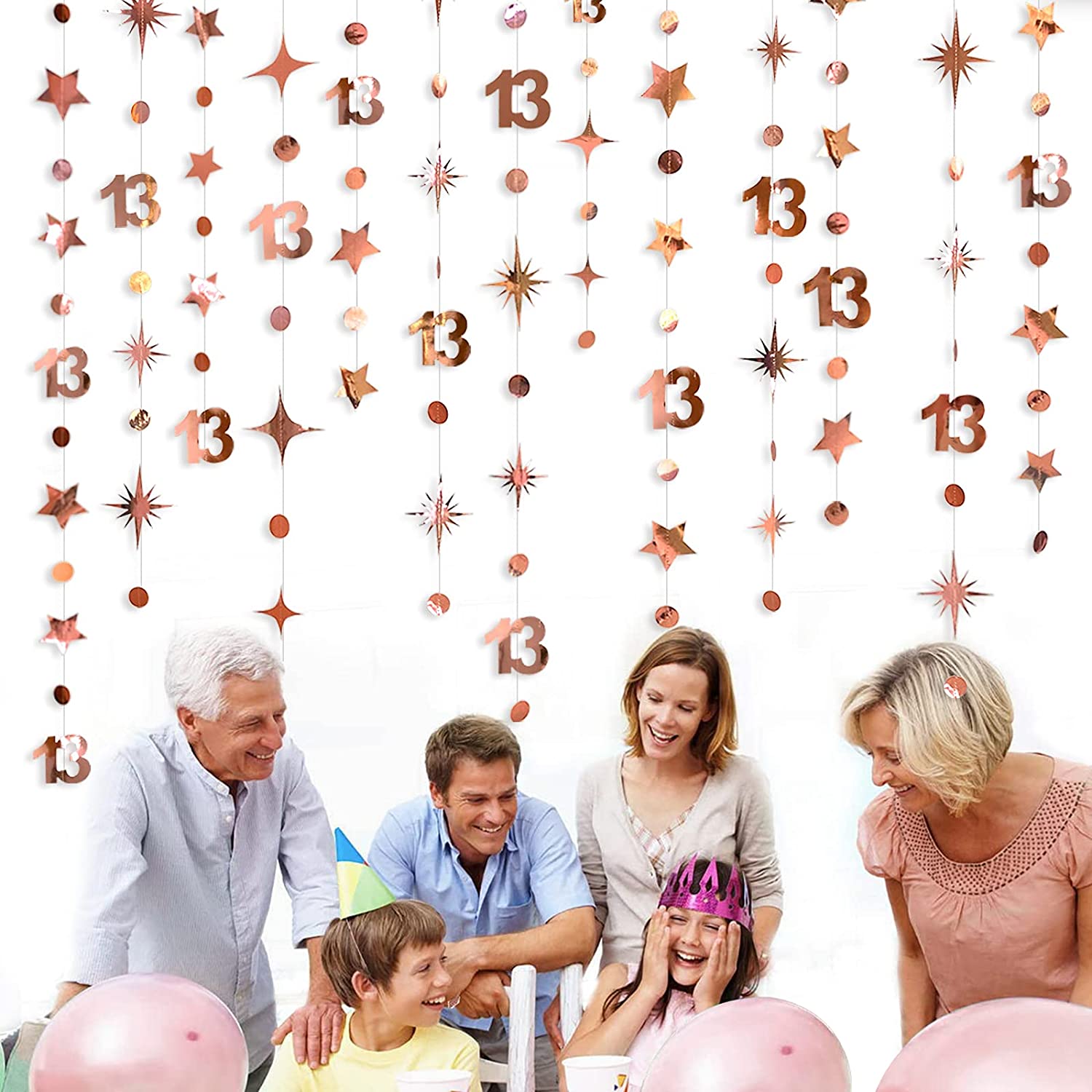 Rose Gold 13th Girls Birthday Garlands Decorations... – Grandado