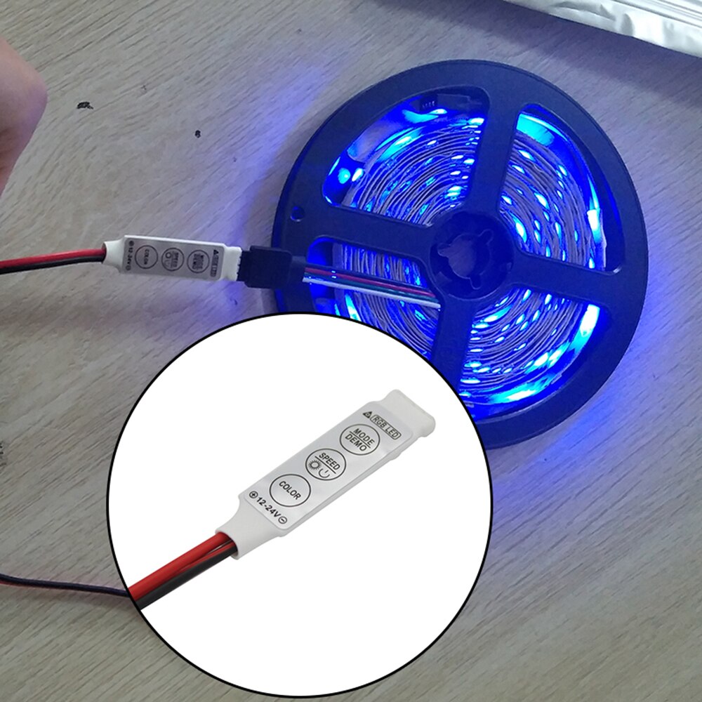 Dc 12V - 24V 3Keys Mini Led Rgb Rode En Zwarte Lij... – Vicedeal