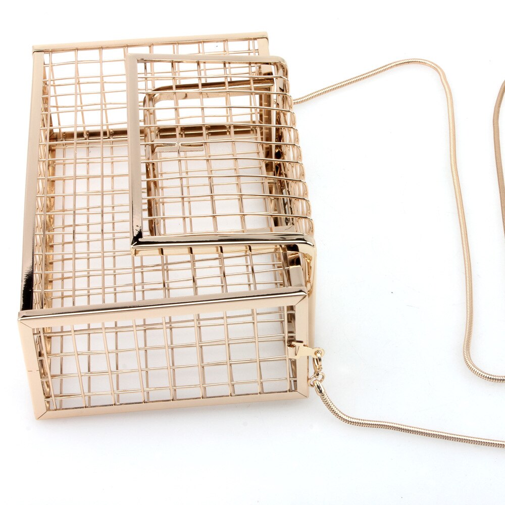 Hollow Out Clutch Bird Cage Shape Women Handbag To... – Vicedeal