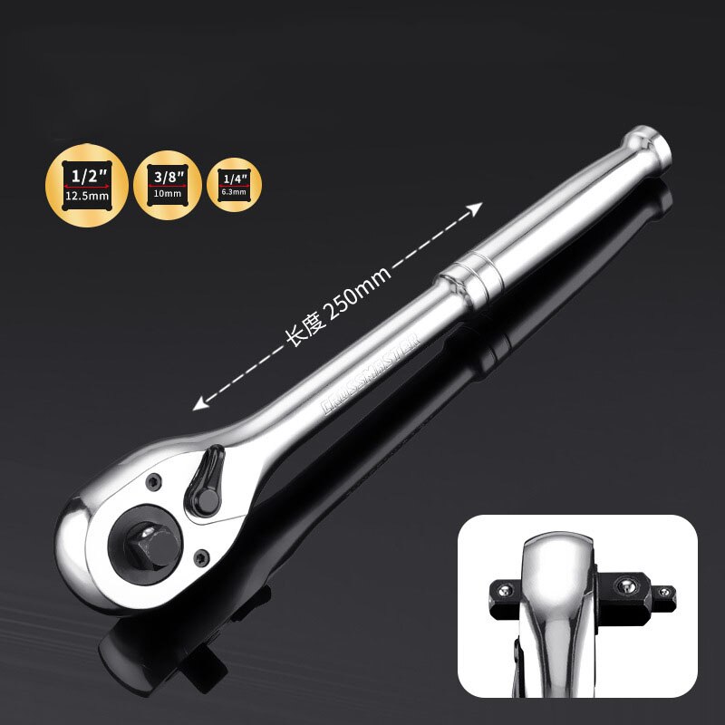 1PCS 1/4" 3/8" 1/2" Chrome Steel High Torque Ratch... – Grandado