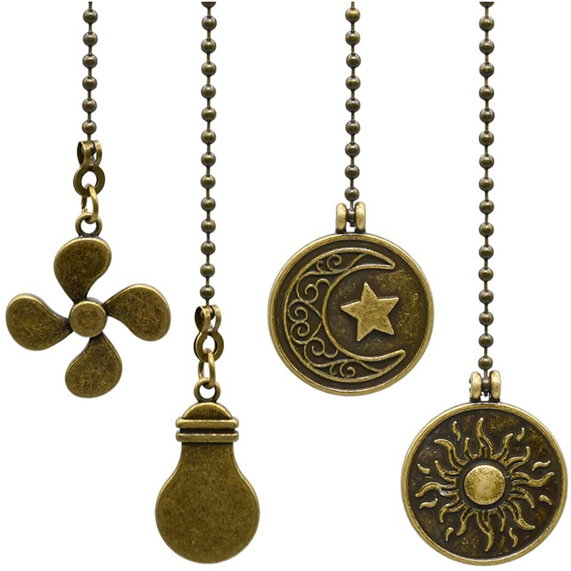 4Pcs Ceiling Fan Pulls, Fan Pull Chain Set With Co... – Grandado
