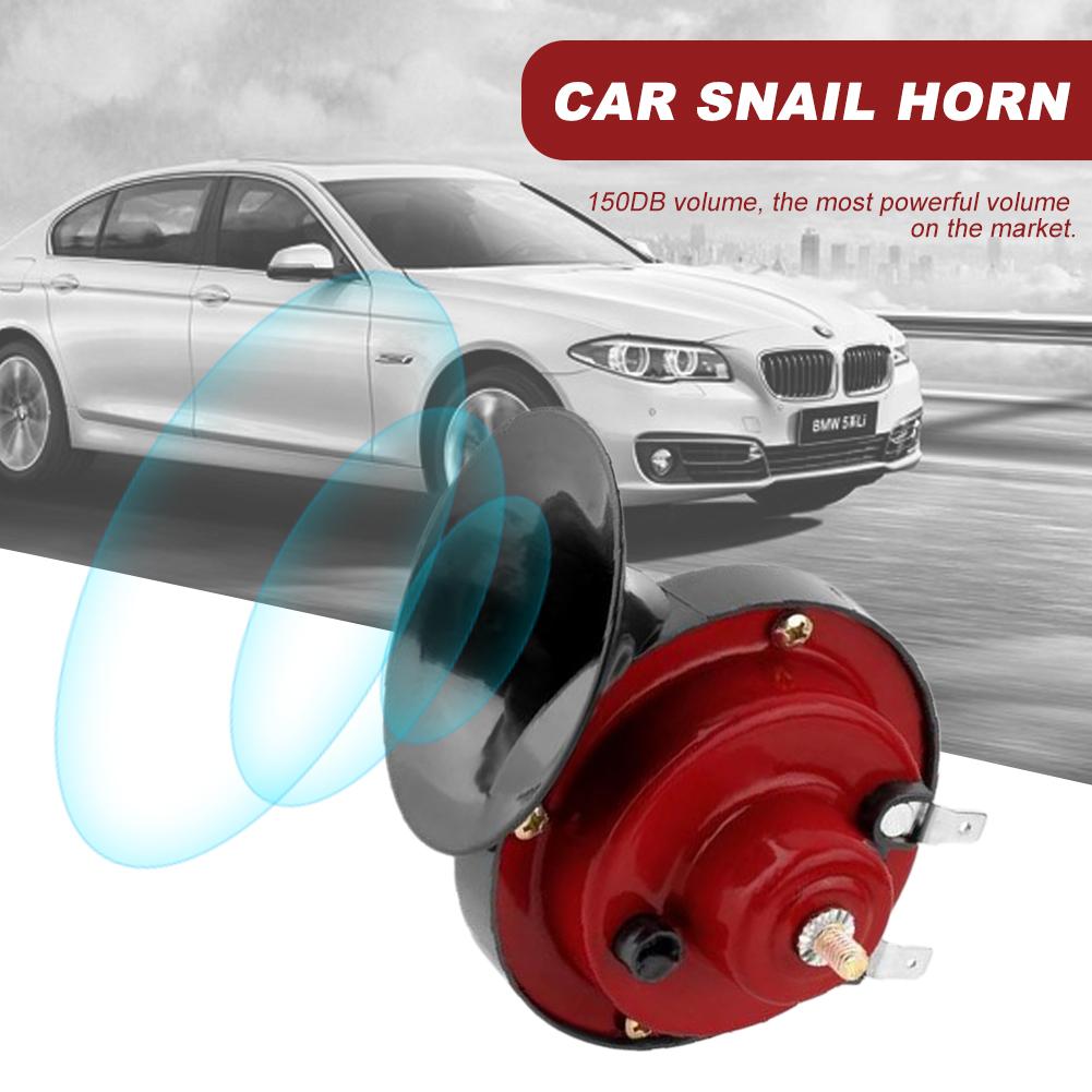Car Horns Snail Black+Red Multi-tone Clear Loud So... – Vicedeal
