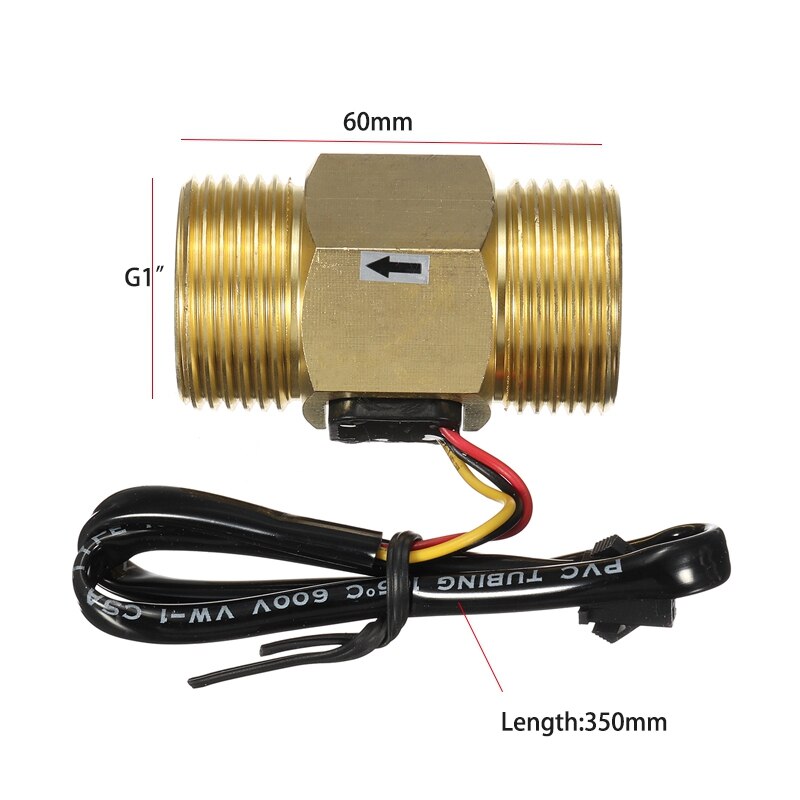 Dc5V G1 Dn25 Kupfer Wasser Flow Sensor Halle Wirku... – Vicedeal