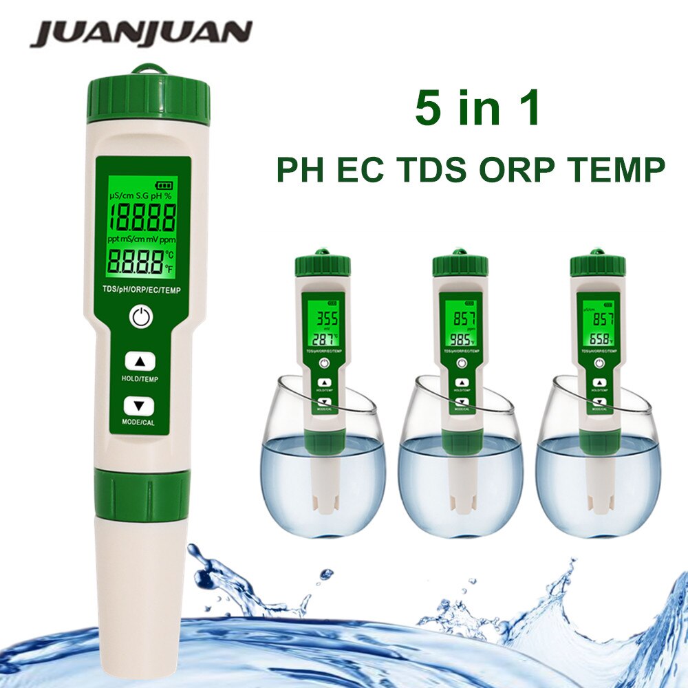 5 In 1 Digitale Ph Tds Ec Meter Orp Temperatuur Te... – Grandado