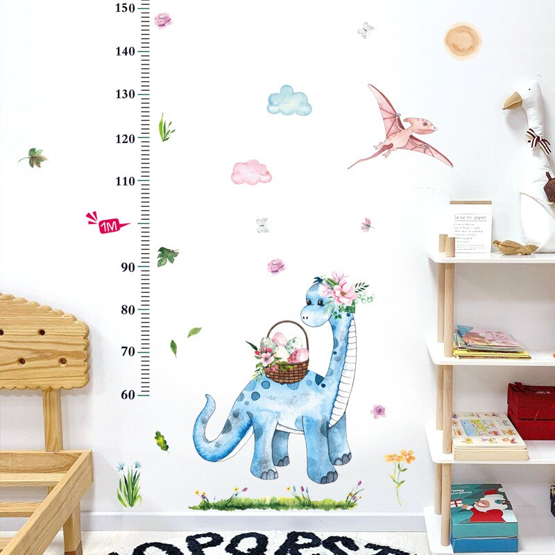 Zollor Colorful Dinosaurs Height Stickers Wall Sti... – Grandado