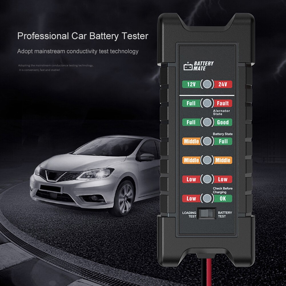 12V 24V Motorcycle Car Battery Tester With 7 LED L... – Grandado