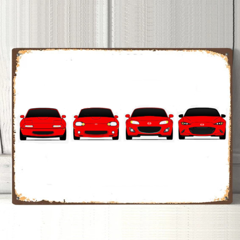 Mazda Miata Generations Car Autoc Vintage Retro Me... – Grandado