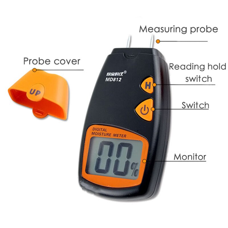 MD812 ABS Wood Moisture Tester Measuring Tool For ... – Vicedeal