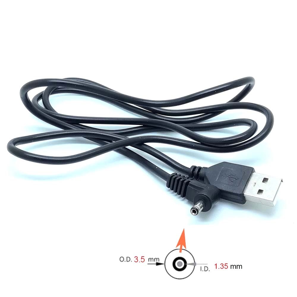 90 Angle PC USB Male to 5V DC 3.5mm x 1.35mm Barre... – Grandado
