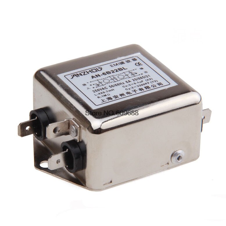 AN-6B22BL 6A 250V Hoge Prestaties Emi Macht Filter... – Grandado