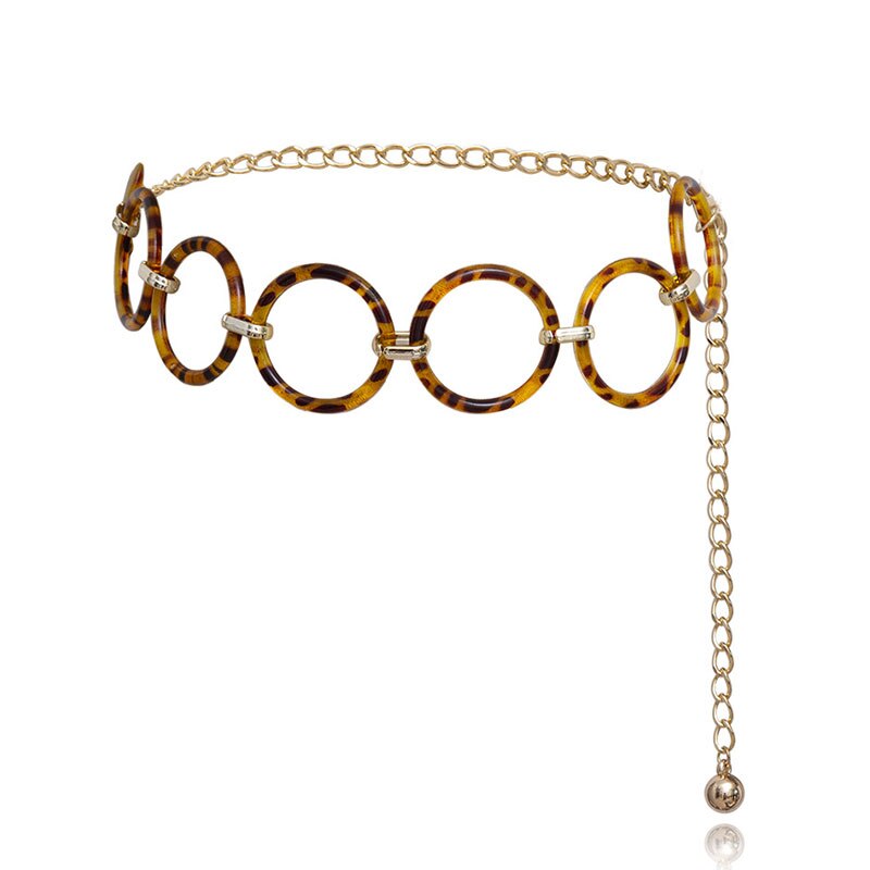 Leopard Print Waist Chain Belt Women Dresses Waist... – Grandado