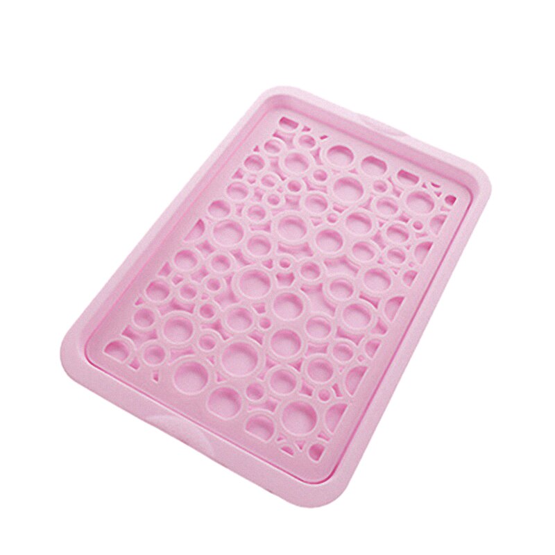 Plastic Rectangular Fruit Plate Double Cup Drain T... – Grandado