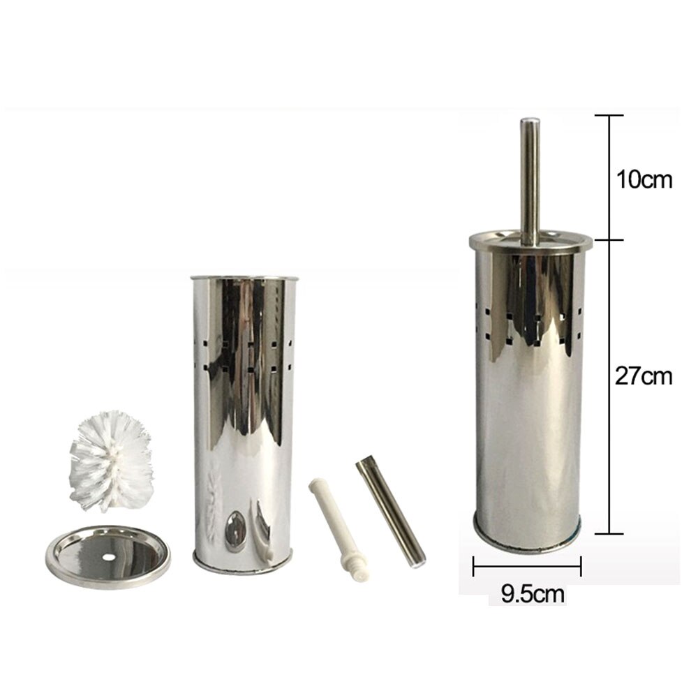 Toilet Brush Handle Cleaning Holder Canister For Bathroom Stainless ...