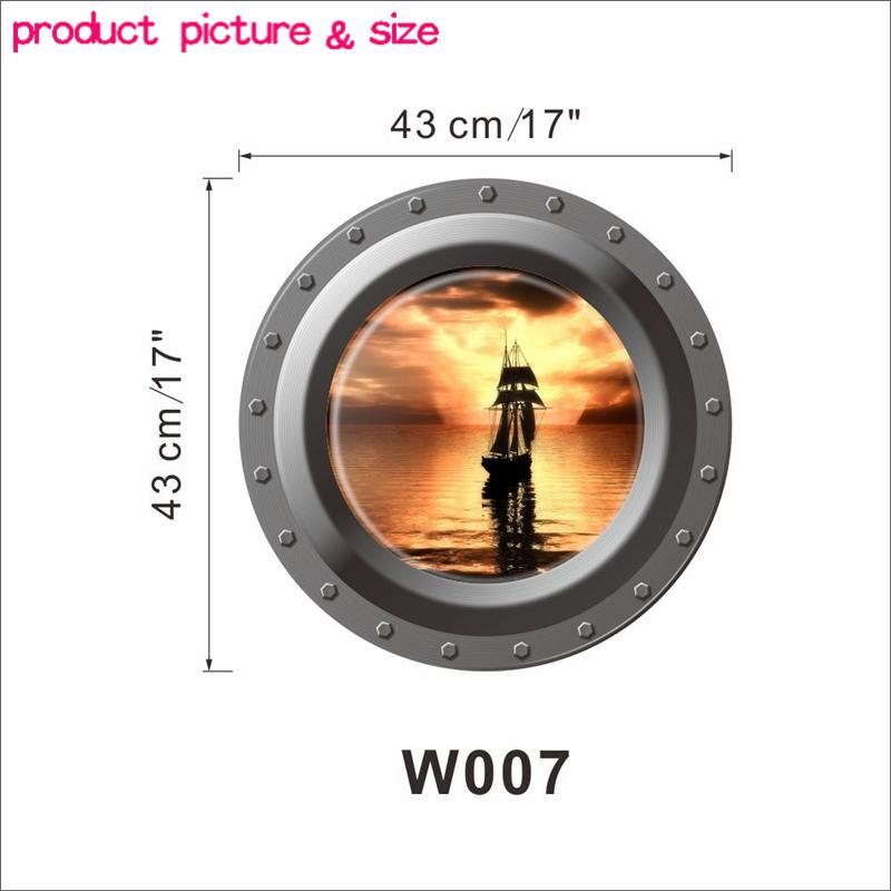 Fantastic Submarine Porthole Window Wall Stickers ... – Grandado