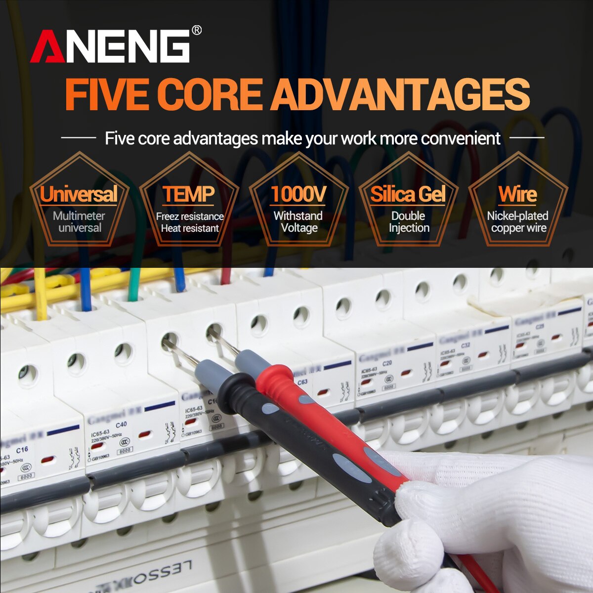 22-in-1 Multimeter Test Lead Set 1000V Silicone In... – Grandado