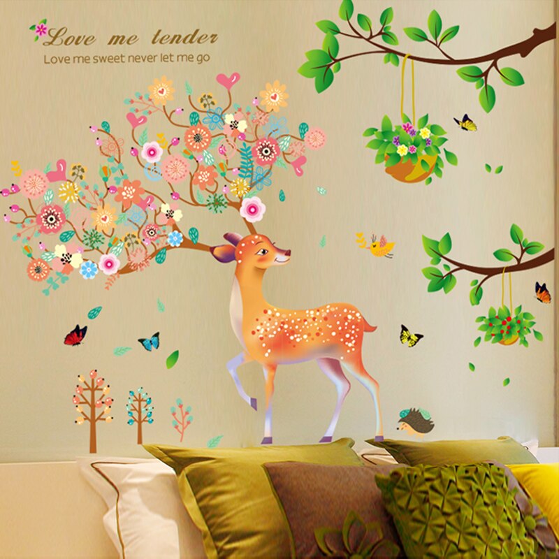 [shijuekongjian] Tree Branch Leaves Wall Stickers ... – Vicedeal