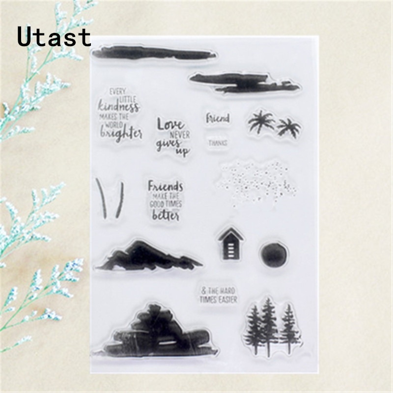 Mountain Tree Travel Clear Silicone Stamps /Transp... – Grandado