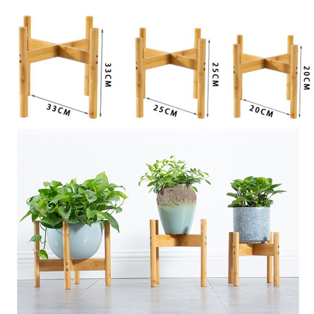 Portable Single Bay Bamboo Flower Stand Durable Fo... – Grandado