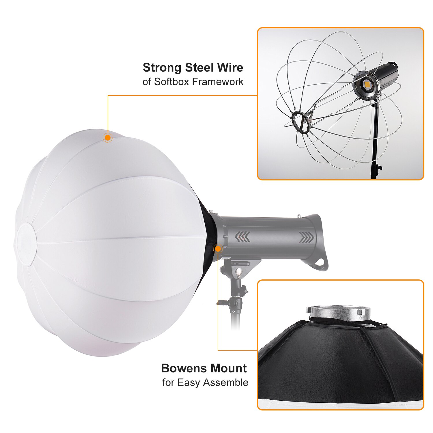 LIFE OF PHOTO Lantern Style Foldable Softbox Light... – Grandado