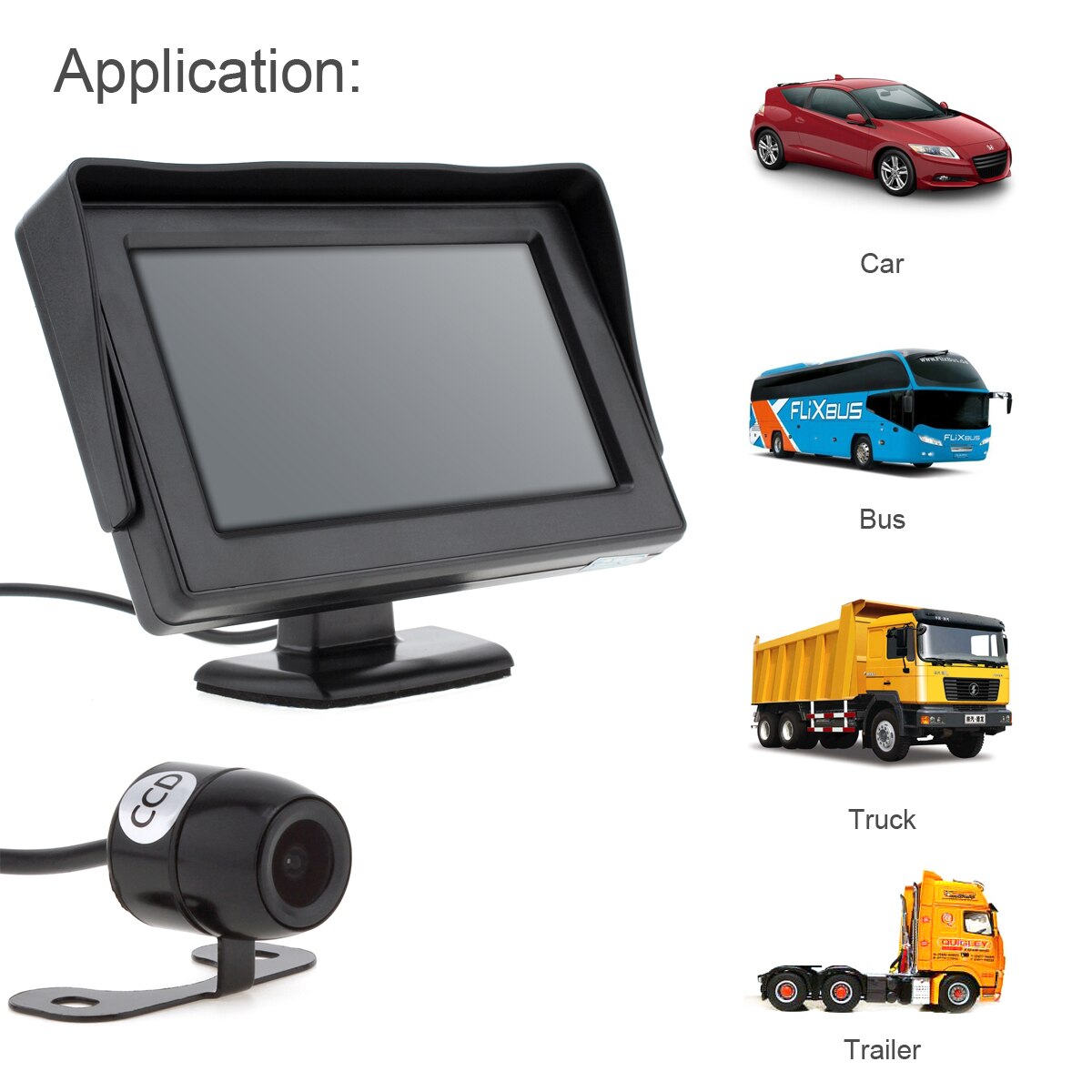 4.3Inch Tft Lcd Auto Monitor Hd 480X234 Resolutie ... – Vicedeal