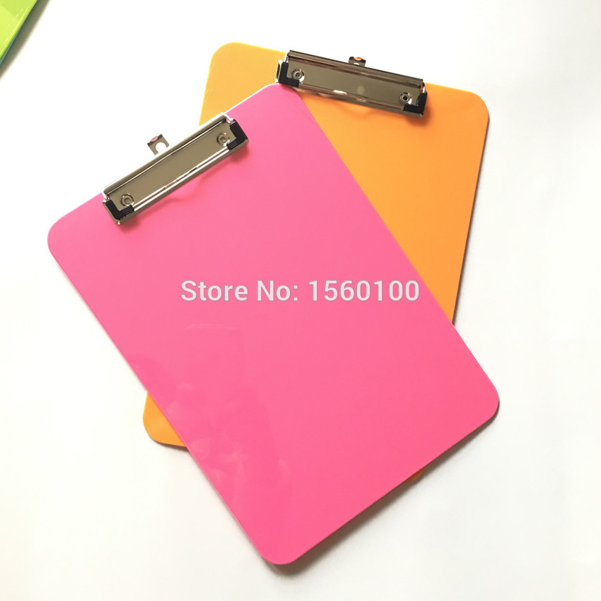 Multicolor A4 plastic clip board portable file cli... – Grandado