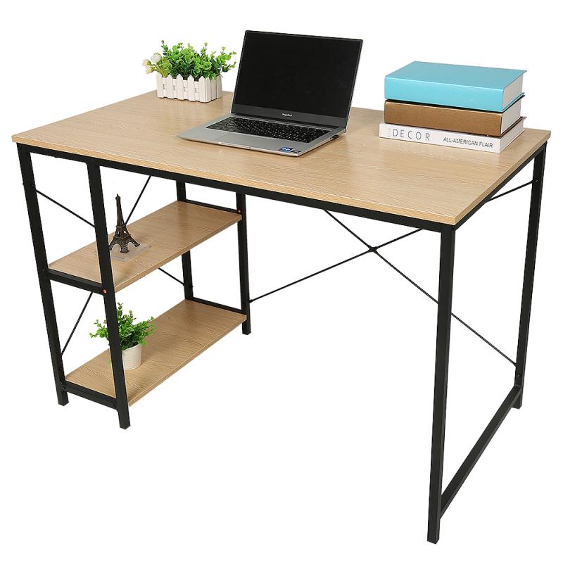 2/4 Shelves Steel-wood Structure Desk Practical Sp... – Grandado